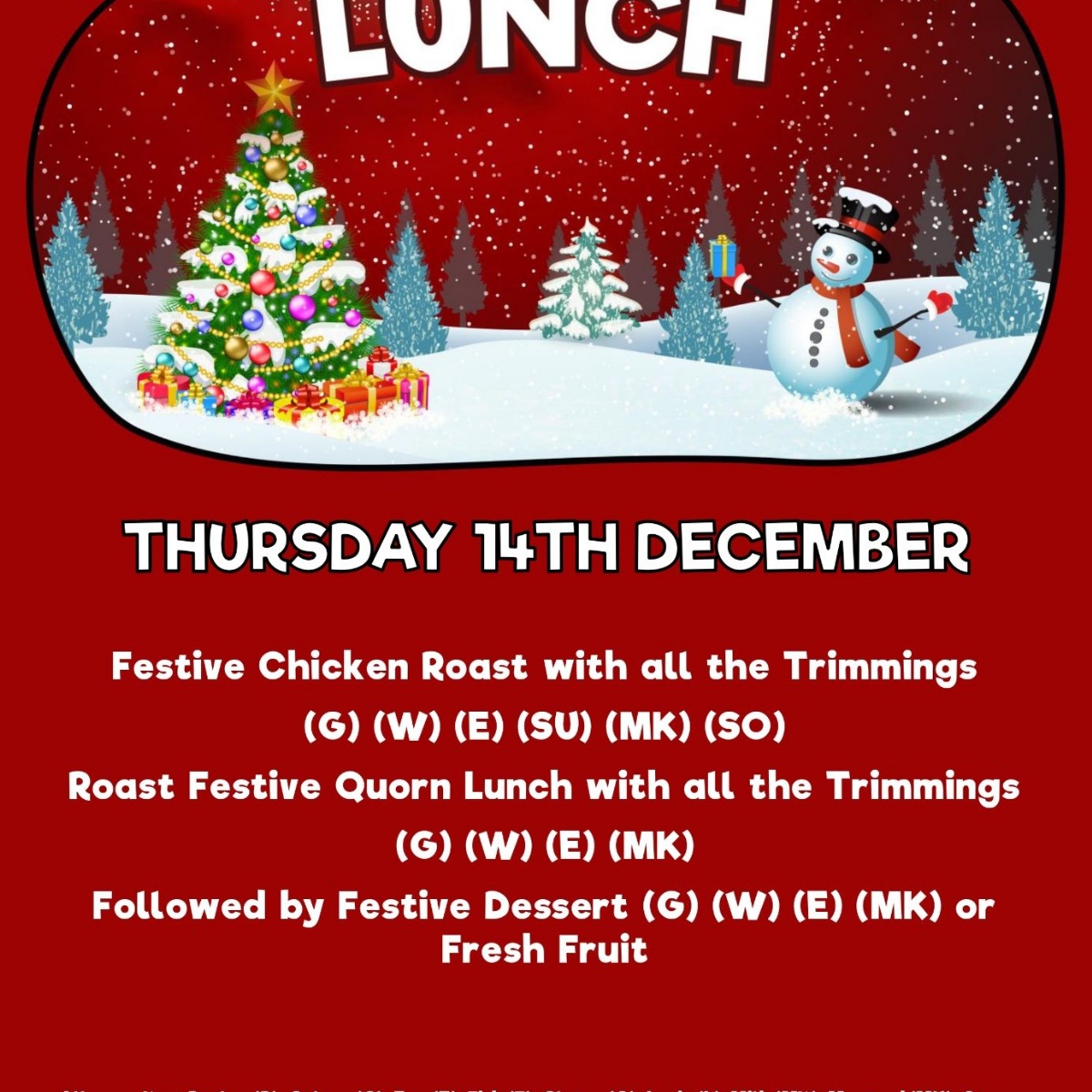 Clenchwarton Primary School - Christmas Lunch
